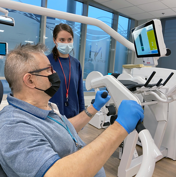 Rehabilitation after two strokes with medical exercise therapy - DAVID