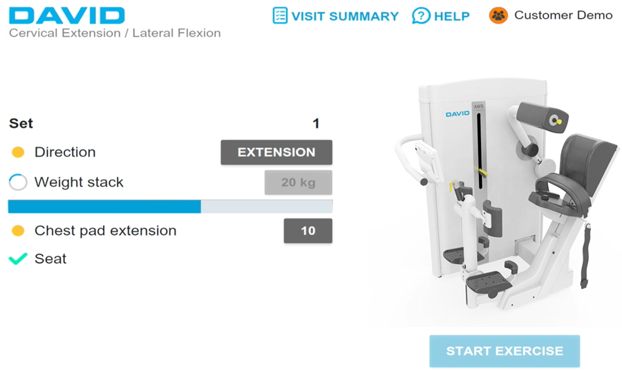 Automatic Weight Selection for medical exercise devices